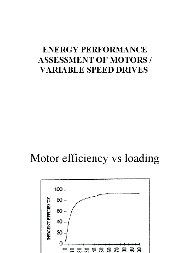 Energy Performance Assessment of Motors / Variable Speed Drives | PDF ...