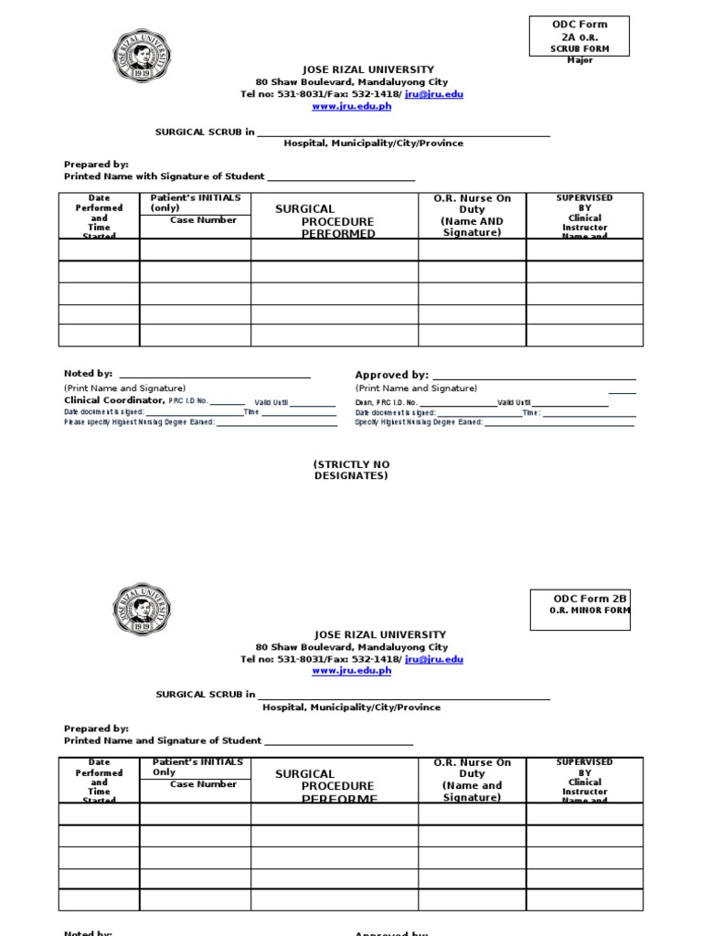 Jru PRC Form Final | PDF | Nursing | Medicine