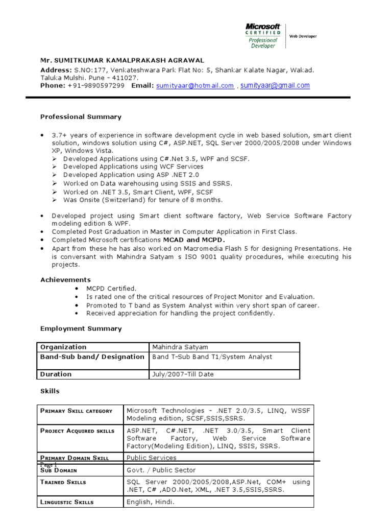 Sumit Agrawal | PDF | Language Integrated Query | Microsoft Sql Server