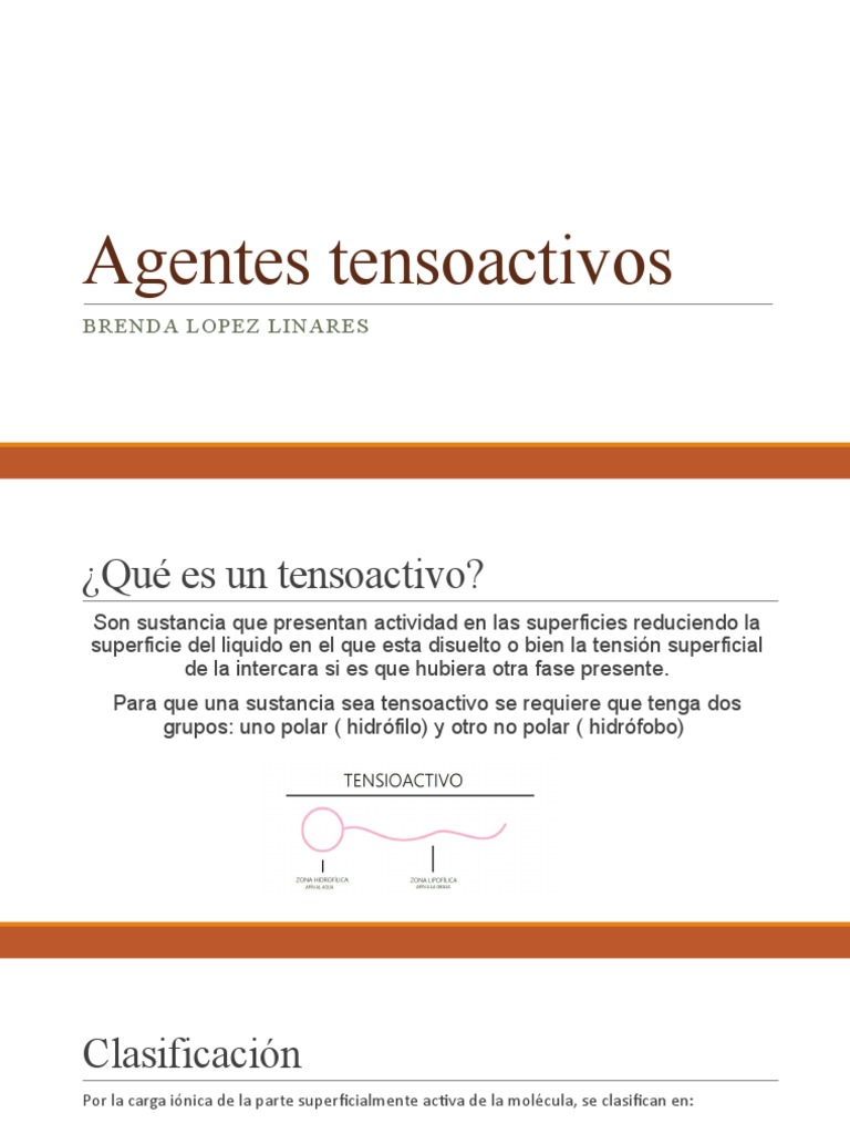 Tensoactivos Aniónicos y su Uso | PDF