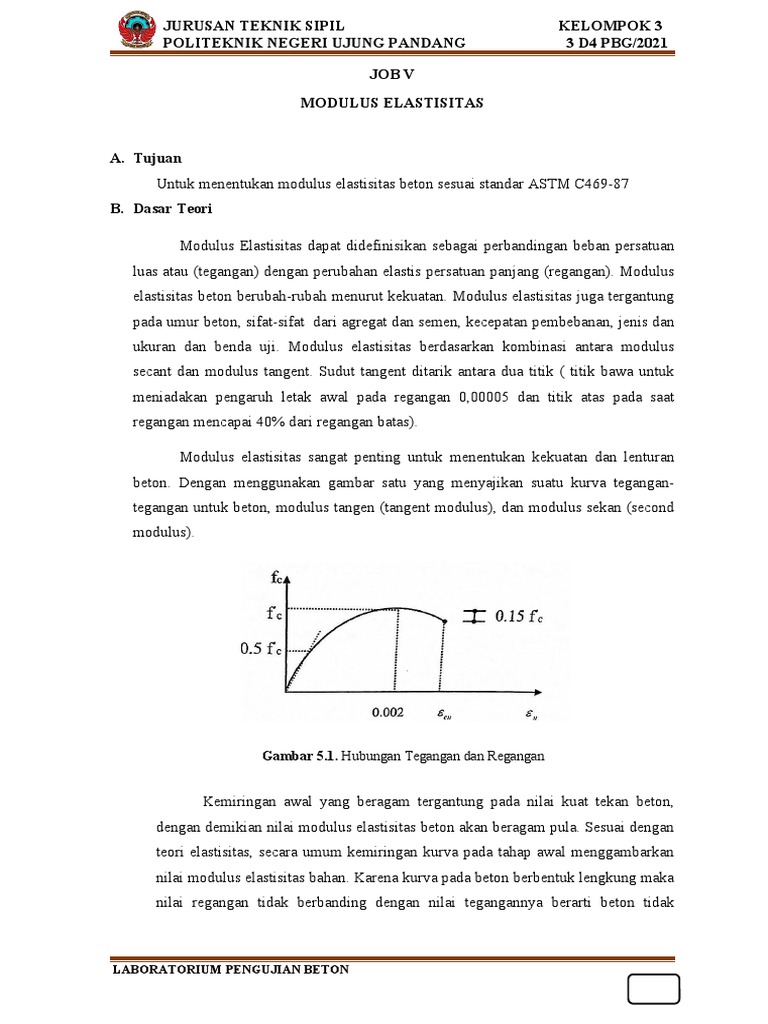 Job V Modulus Elastisitas | PDF