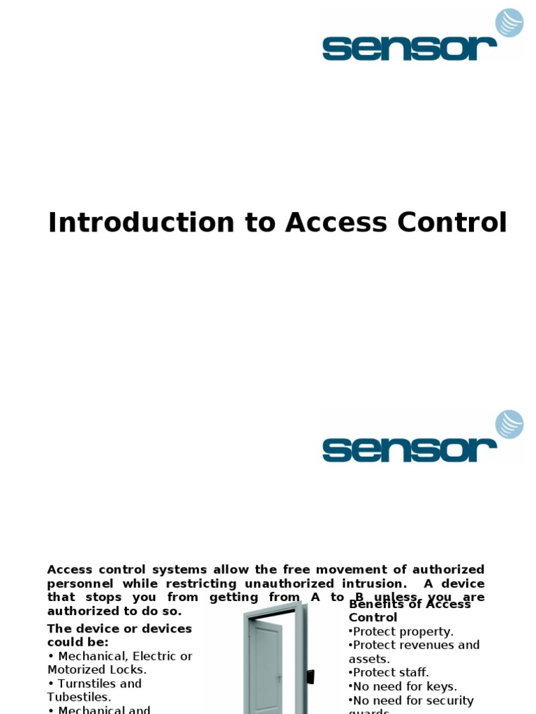 Introduction To Access Control Access Control Computer Networking