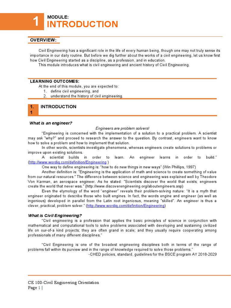 Learning Outcomes:: What Is An Engineer? | PDF | Engineering | Civil ...