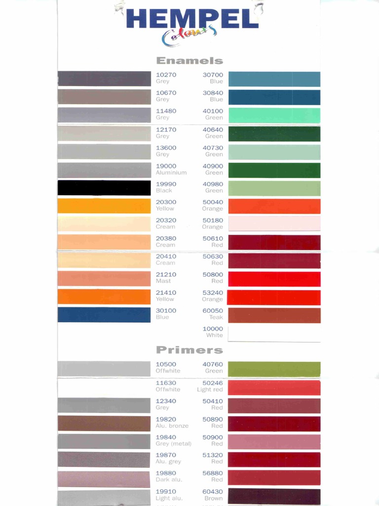 Hempel Colours | PDF