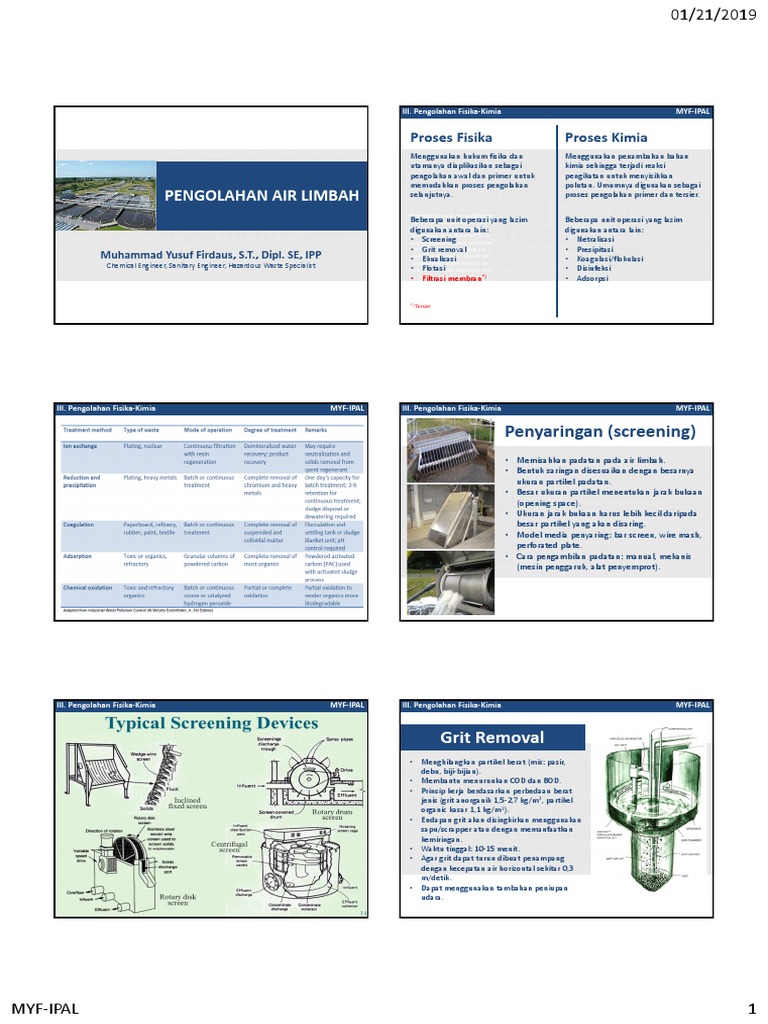Ipal - Modul 3 - Pengolahan Fisika-Kimia | PDF