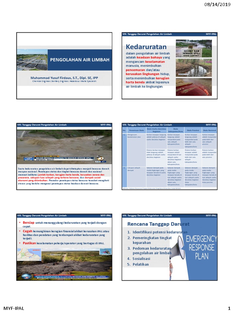 Ipal - Modul 8 - Tanggap Darurat Pengolahan Air Limbah | PDF