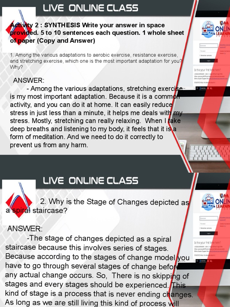 Week 3,4. Types of Exercise and Barriers of Activite Lifestyle | PDF