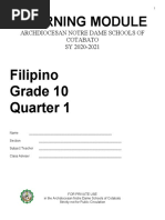 FILIPINO 7 - 1st Quarter | PDF