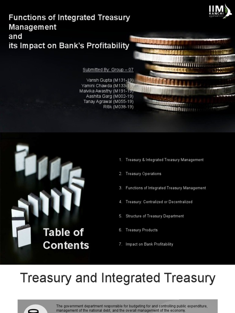 Functions of Integrated Treasury Management and Its Impact On Bank's ...