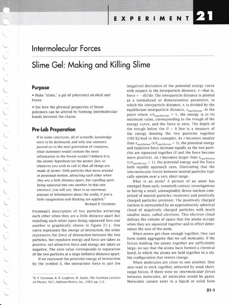 Experiment 21 | PDF | Polymers | Molecules