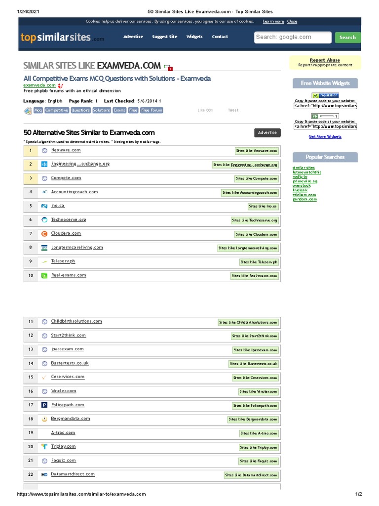 50 Similar Sites Like Examveda - Com - Top Similar Sites | PDF | Http ...