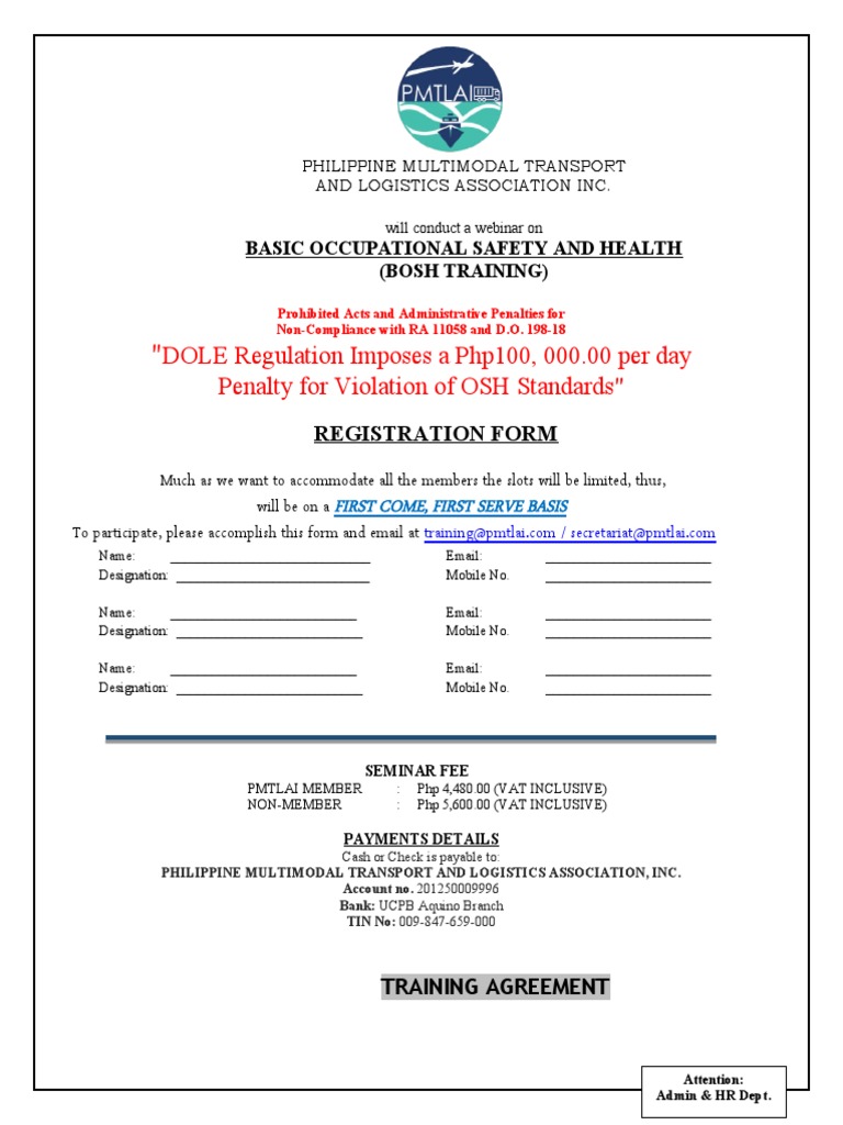 Bosh - Registration Form | PDF | Business Law | Civil Law (Legal System)