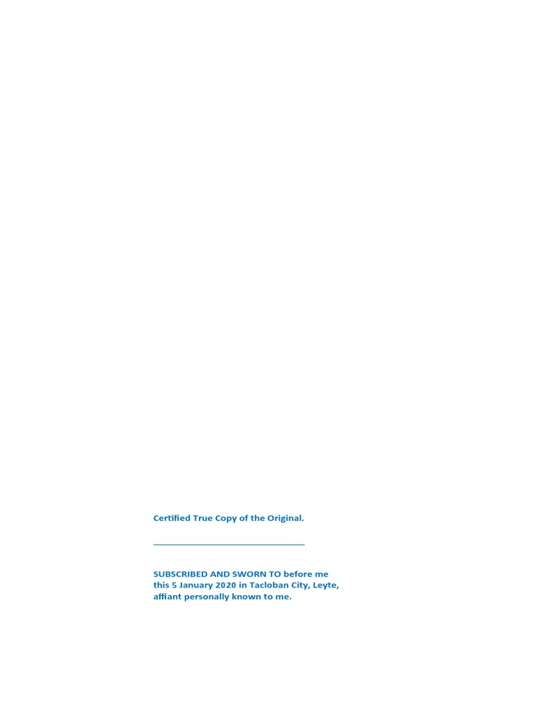 Certified True Copy of The Original | PDF | Self-Improvement