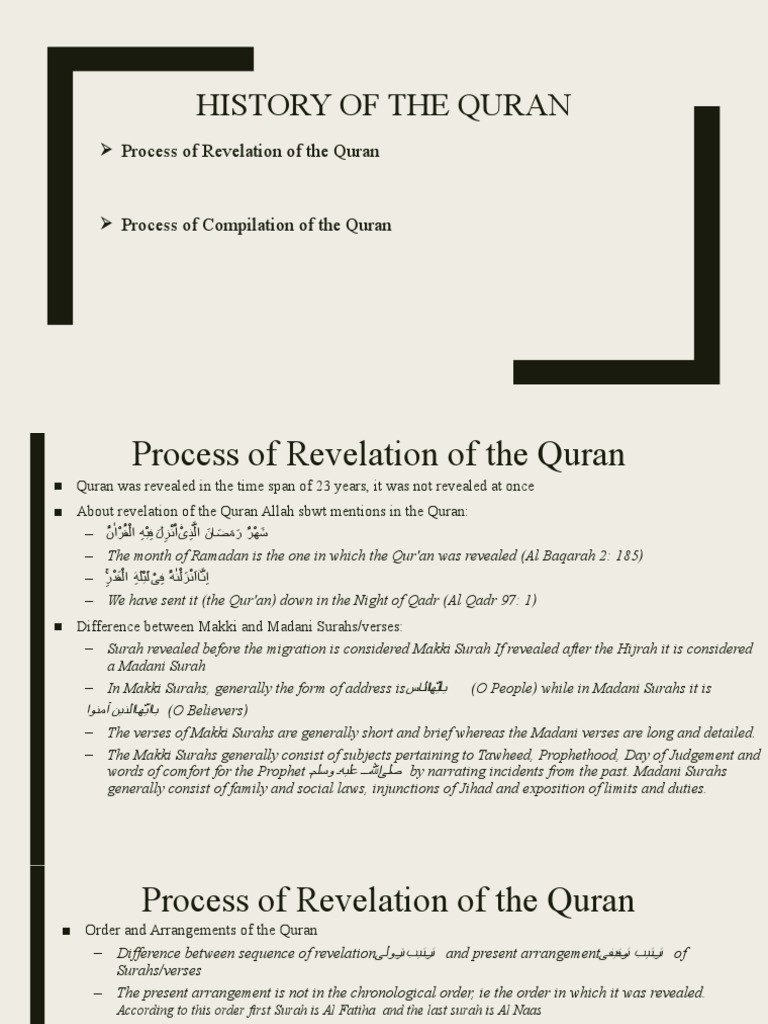Lecture 2 History of The Quran | PDF | Surah | Quran