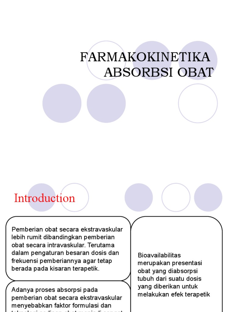 Farmakokinetika Absorbsi Obat | PDF