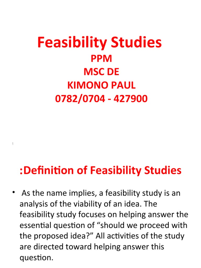 Feasibility Study Guide & Importance | PDF | Feasibility Study | Market ...