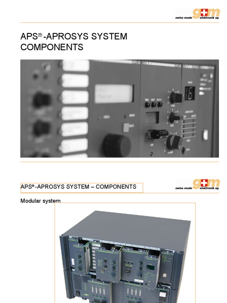 APS - Aprosys System Components | PDF | Microphone | Amplifier