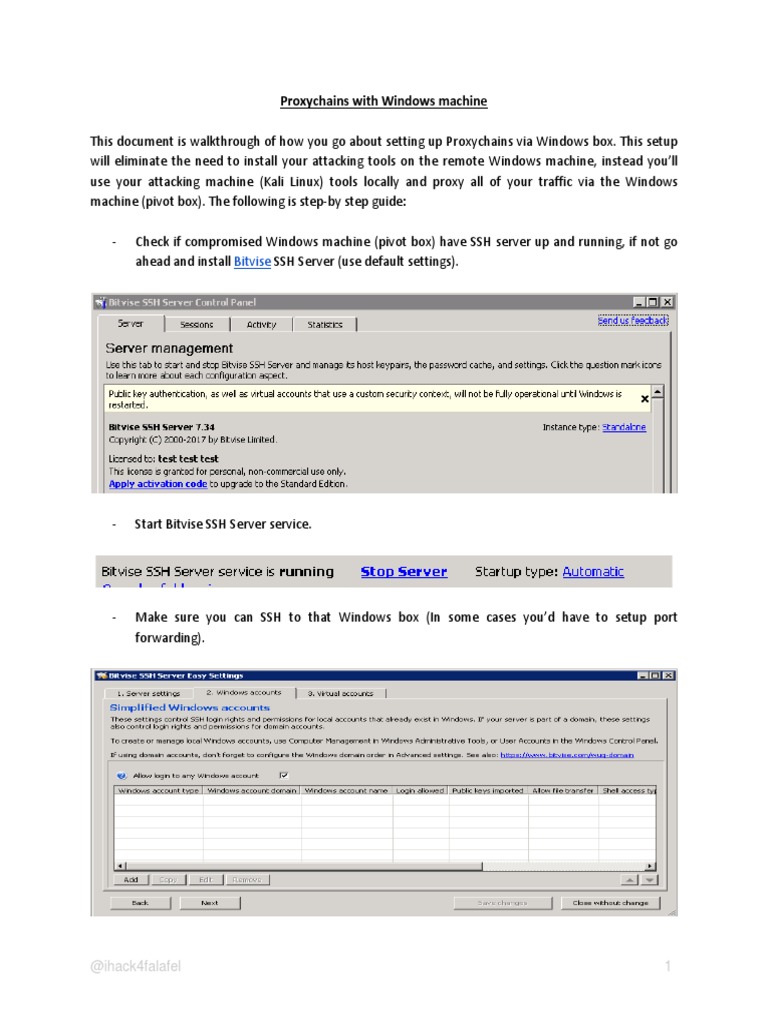Proxychains With Windows Machine | PDF | Home & Garden | Computers