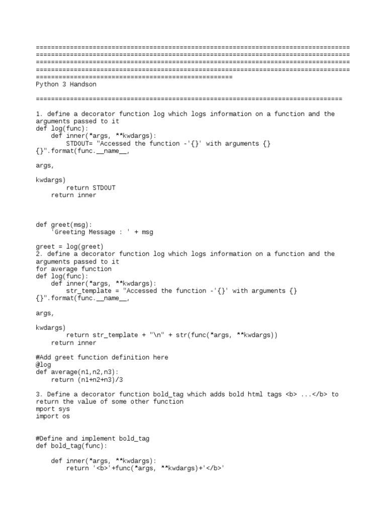 Decorators 2txt | PDF | Control Flow | Software Engineering