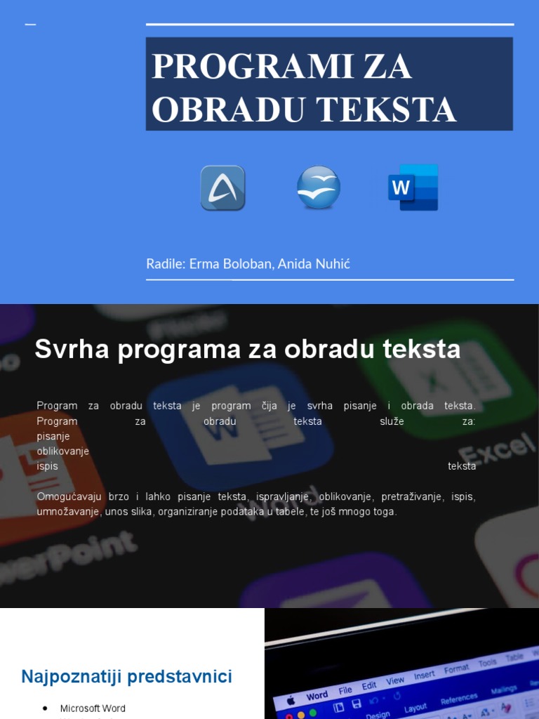 Programi Za Obradu Teksta | PDF