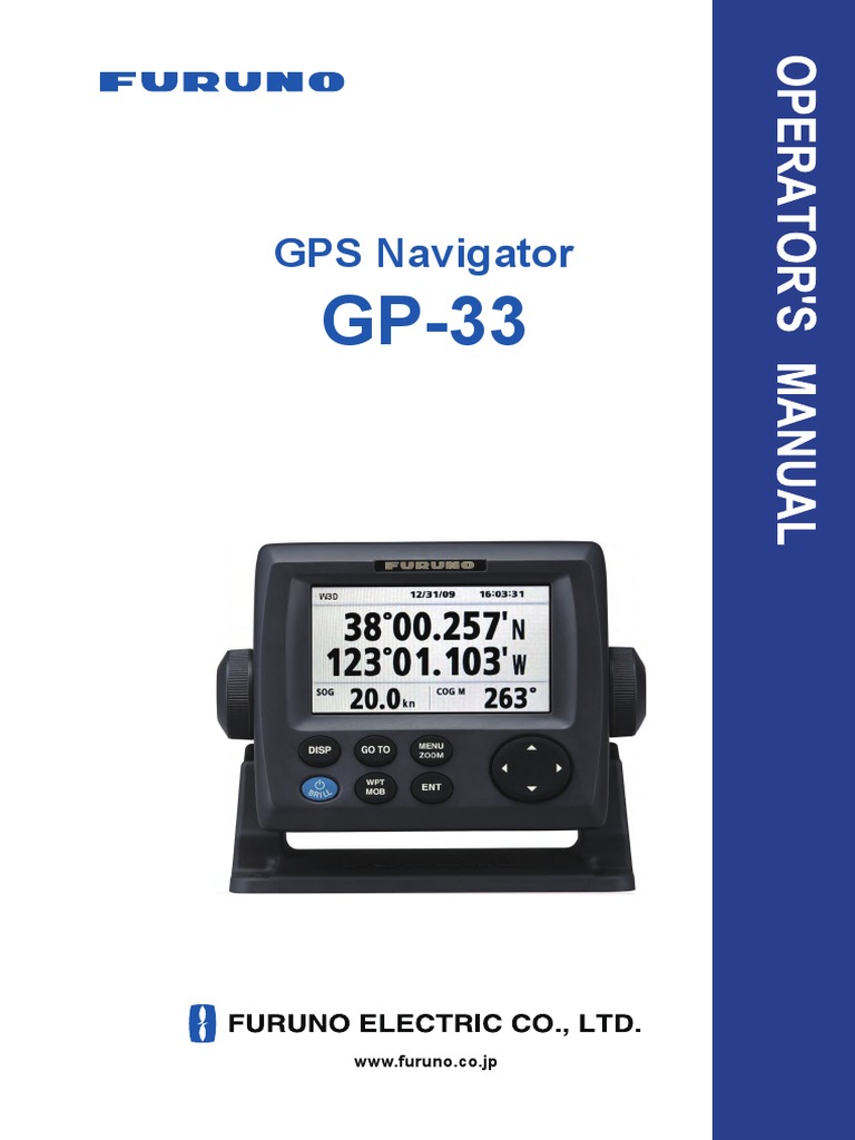 FURUNO GP-33 GPS Navigator Manual | PDF | Menu (Computing ...
