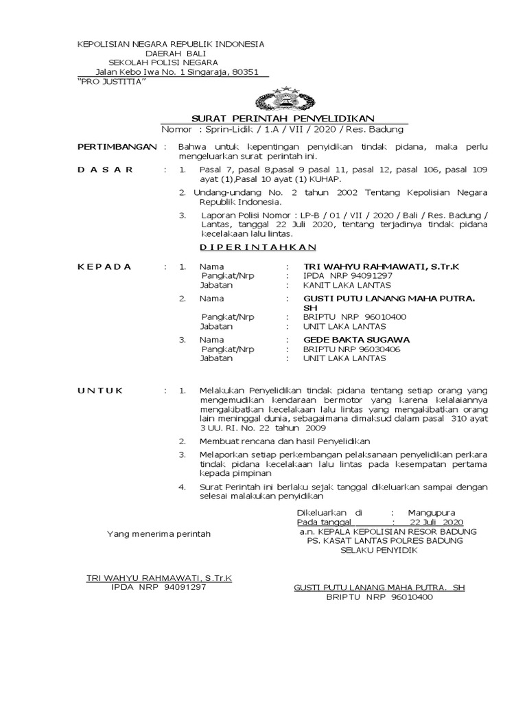 SPRIN LIDIK Dan GAS Tugas | PDF