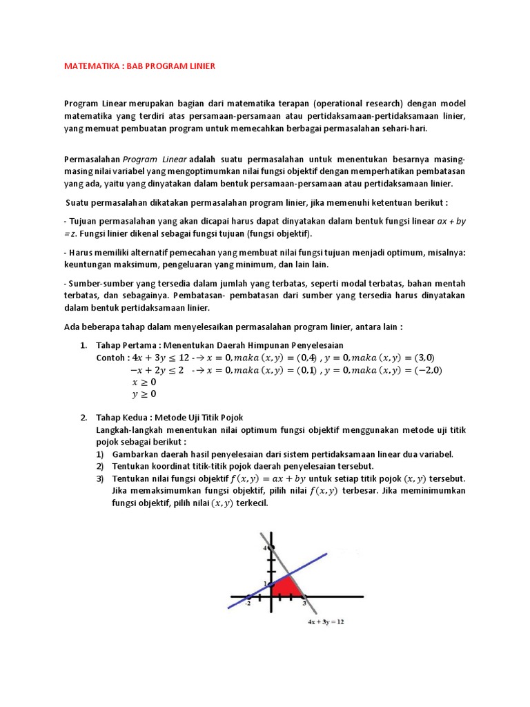 OPTIMASI PROGRAM LINIER | PDF
