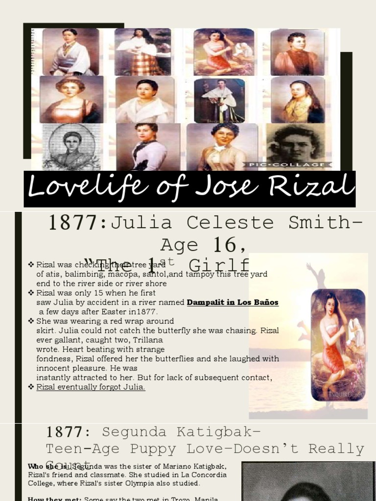 The Many Loves of Jose Rizal: A Chronological Exploration of the ...