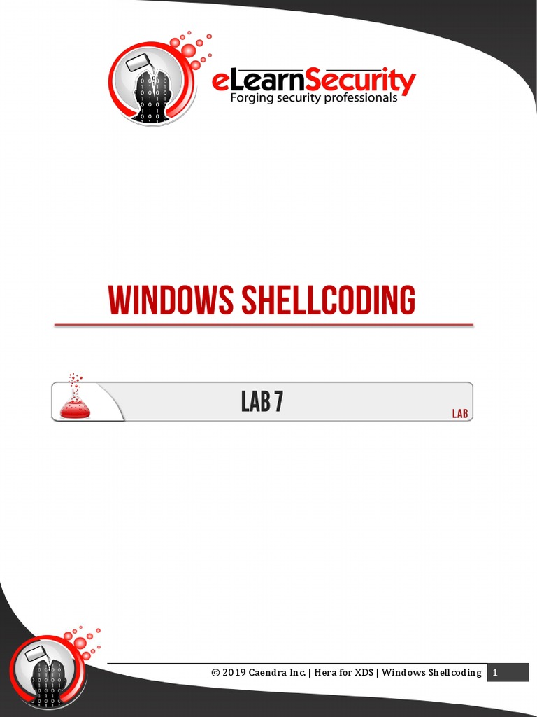 Lab7 Windows Shellcoding | PDF | Software Development | Computing