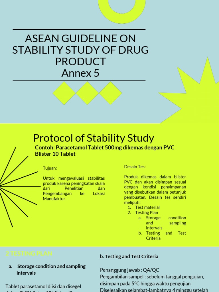 Kelompok 4 - ASEAN GUIDELINE ON STABILITY STUDY OF DRUG PRODUCT | PDF