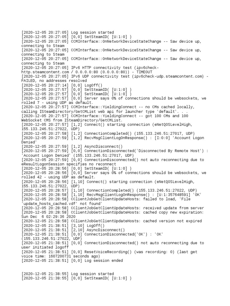 Connection Log | PDF | Hypertext Transfer Protocol | I Pv6