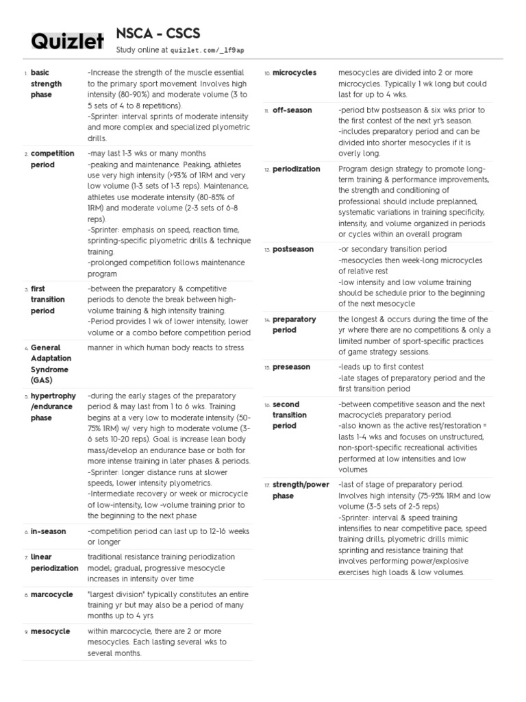 Periodization Strategies for Strength and Conditioning: A Guide to the ...