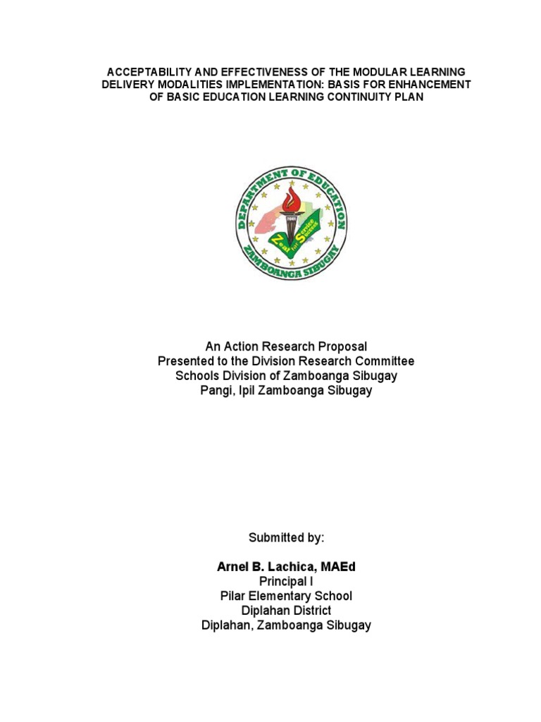 Acceptability And Effectiveness Of Modular Learning Delivery Modalities