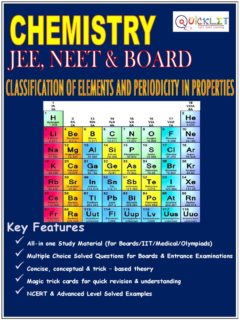 Periodic Classification PDF | Download Free PDF | Periodic Table | Ion