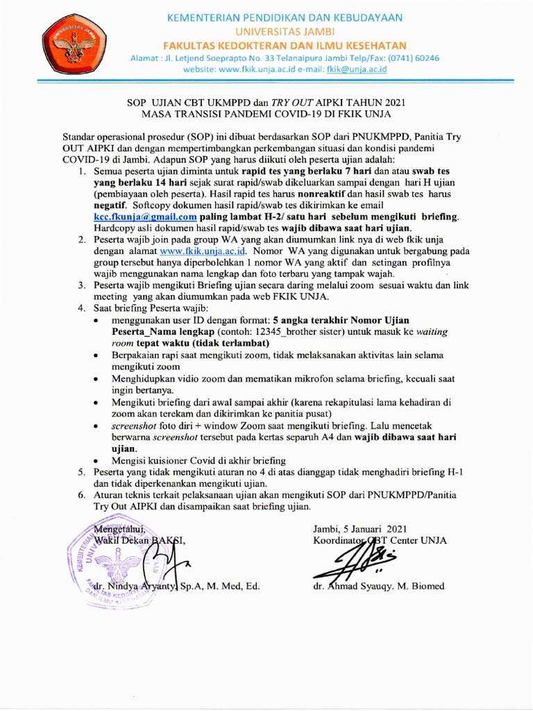 Sop Ukmppd CBT Dan To Aipki | PDF