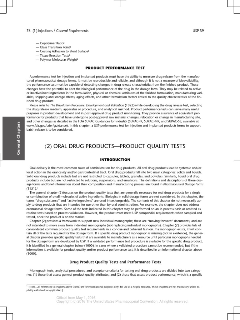 2 USP - OSD Quality Tests | PDF | Tablet (Pharmacy) | Topical Medication