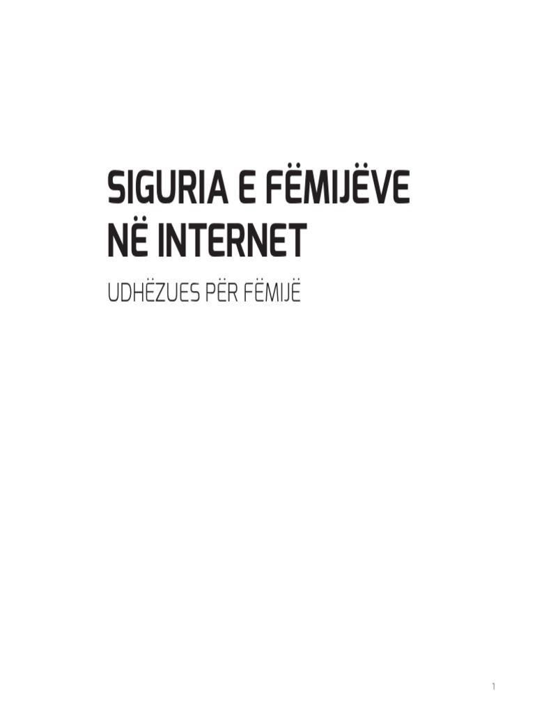Siguria e Femijeve Ne Internet Udhezues Per Femije | PDF