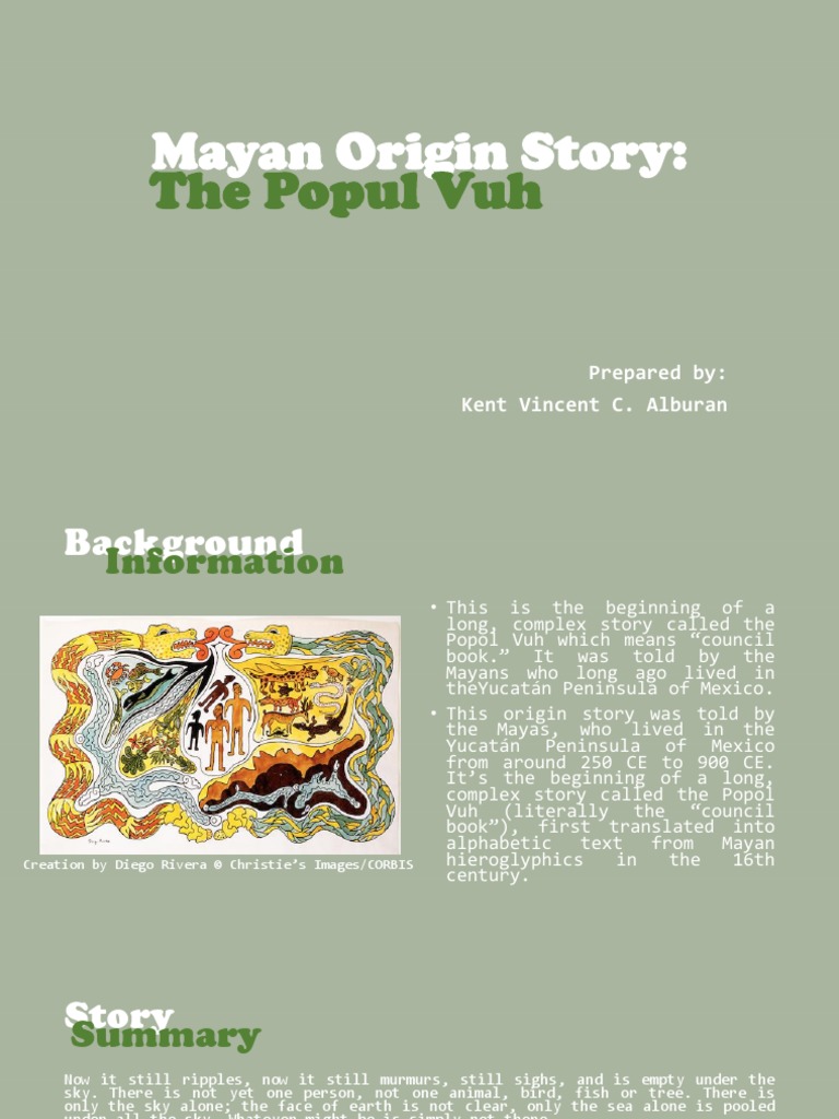 Mayan Origin Story:: The Popul Vuh | PDF