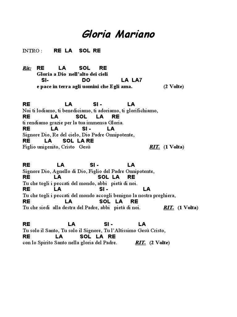 Gloria (Mariano) (RE) | PDF