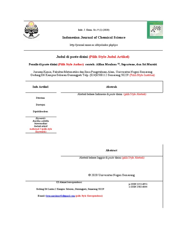 Template IJCS 2020 | PDF