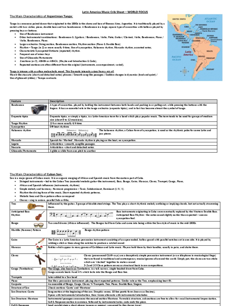 Latin American Tango & Son Guide | PDF | Musical Notation | Performing Arts