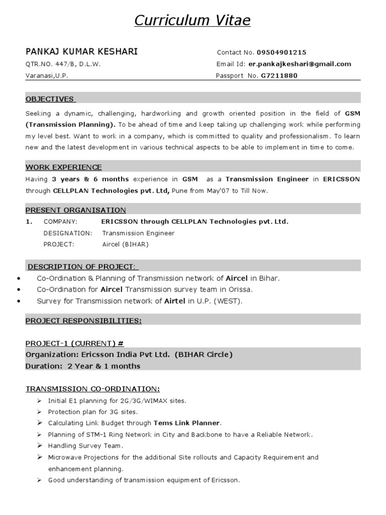 CV Transmission Planning | PDF | Computer Network | Internet Access