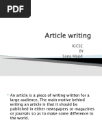 Igcse Report Writing Sample | PDF | English As A Second Or Foreign ...