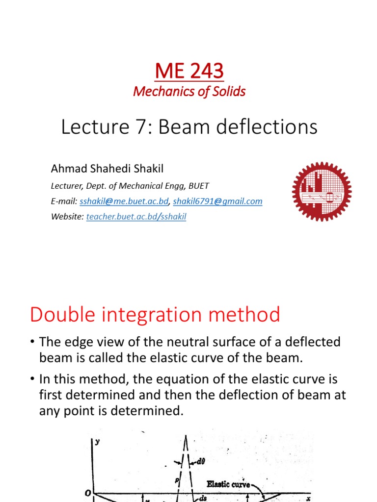 Beam Deflection | PDF | Beam (Structure) | Tangent