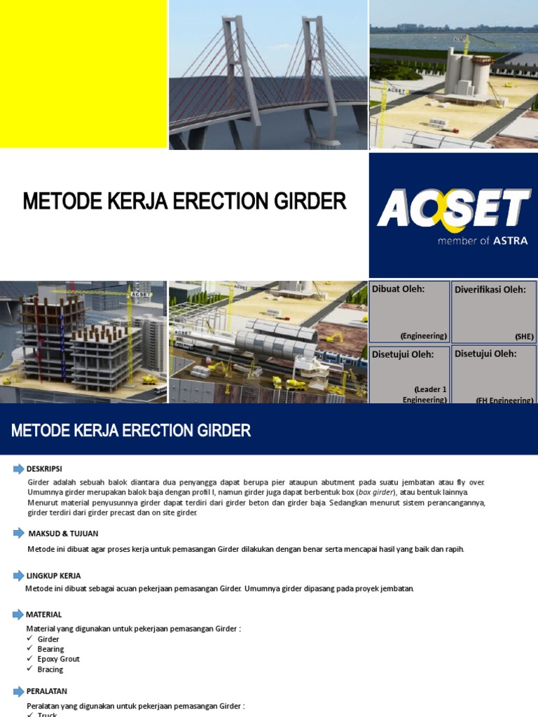 Metode Kerja Erection Girder.R1 | PDF
