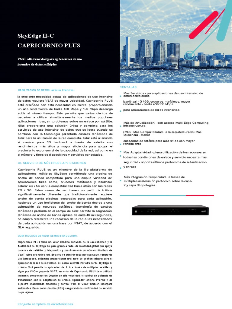 Gilat-Product-Sheet-SkyEdge-II-c-Capricorn-PLUS - En.es Traducido | PDF ...