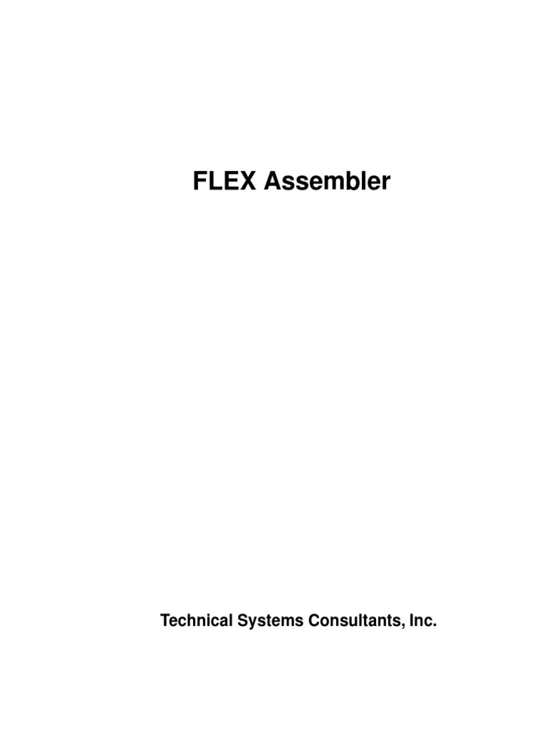 FLEX Assembler: Technical Systems Consultants, Inc | PDF | Assembly Language | Command Line ...