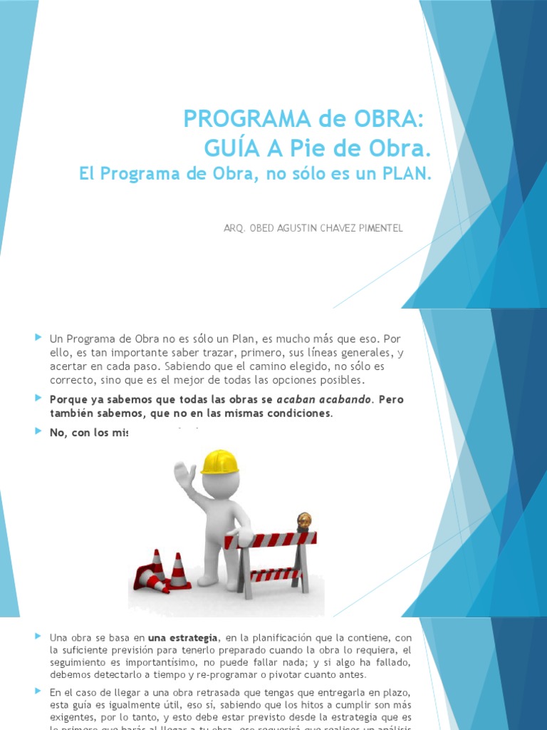 PROGRAMA de OBRA | PDF | Outsourcing | Planificación