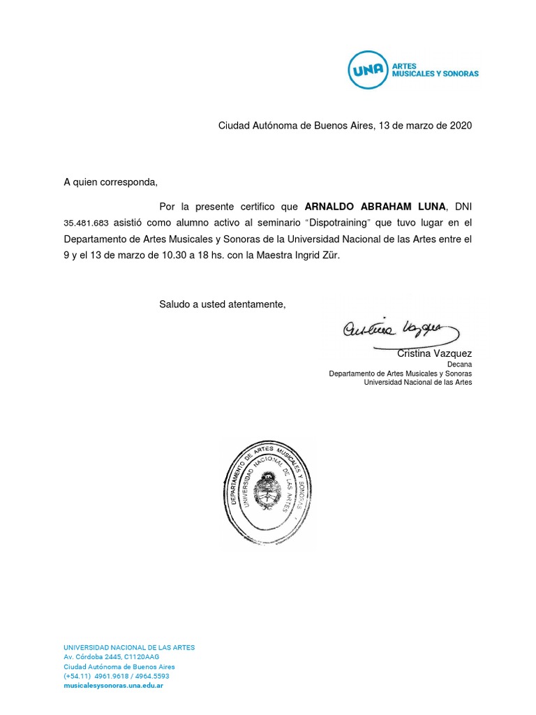 Cert. Dispotraining Abraham Luna | PDF