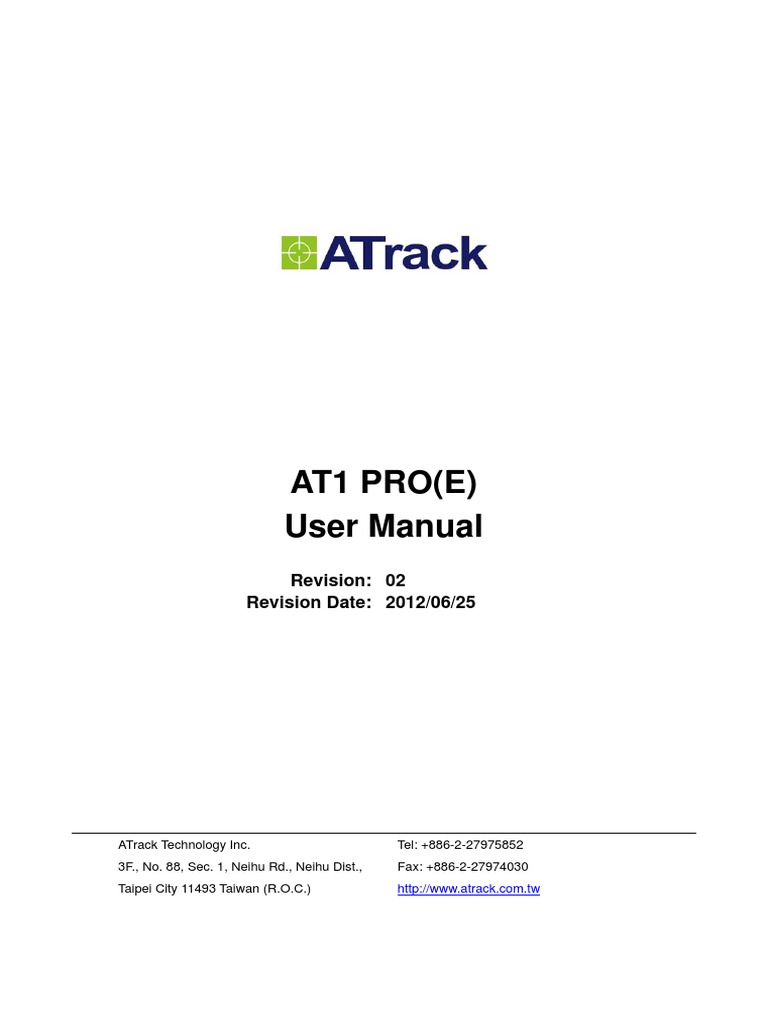 At1 Pro (E) User Manual: Revision: 02 Revision Date: 2012/06/25 | PDF ...